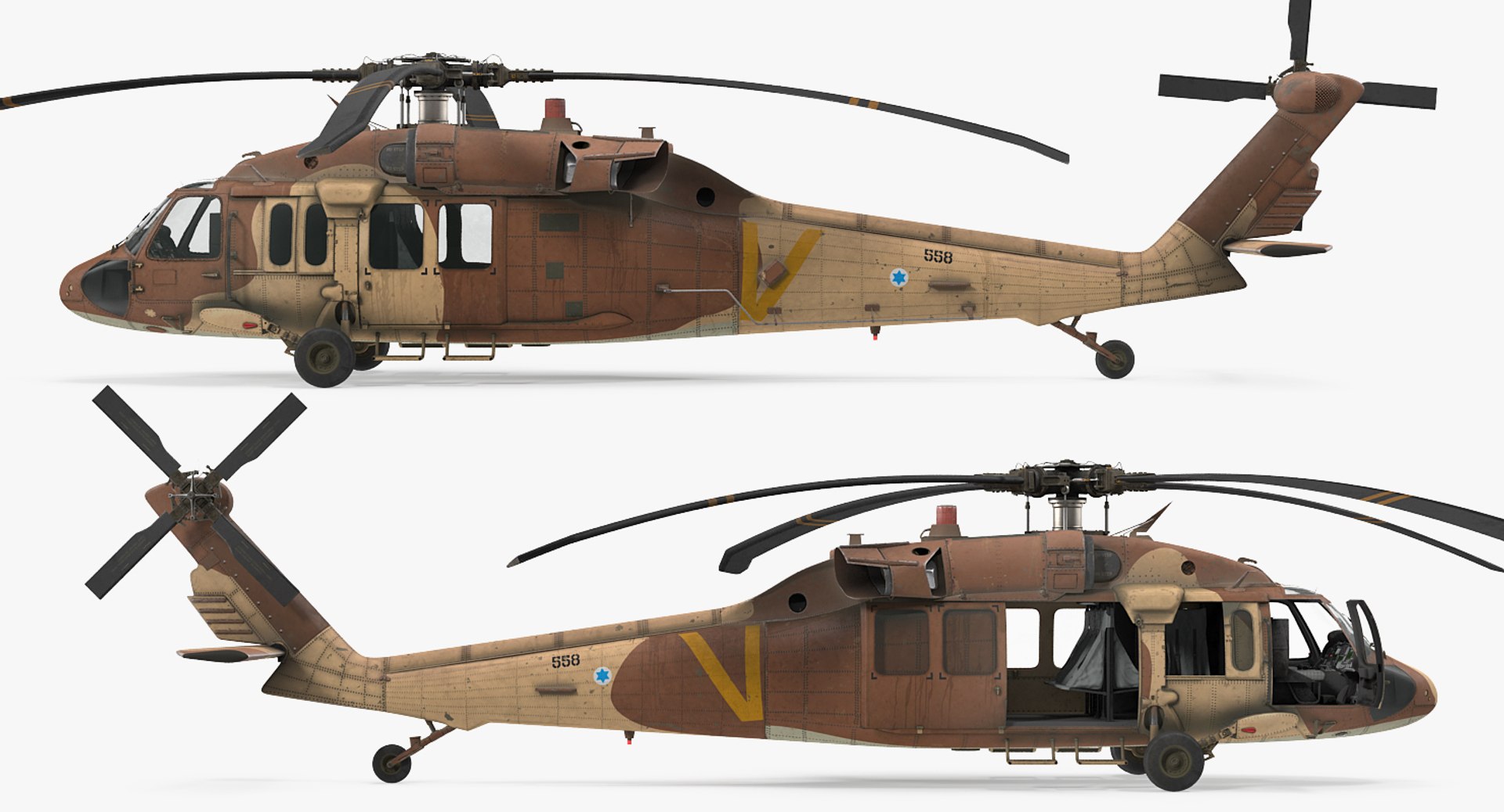 sikorsky uh-60 black hawk 3d obj