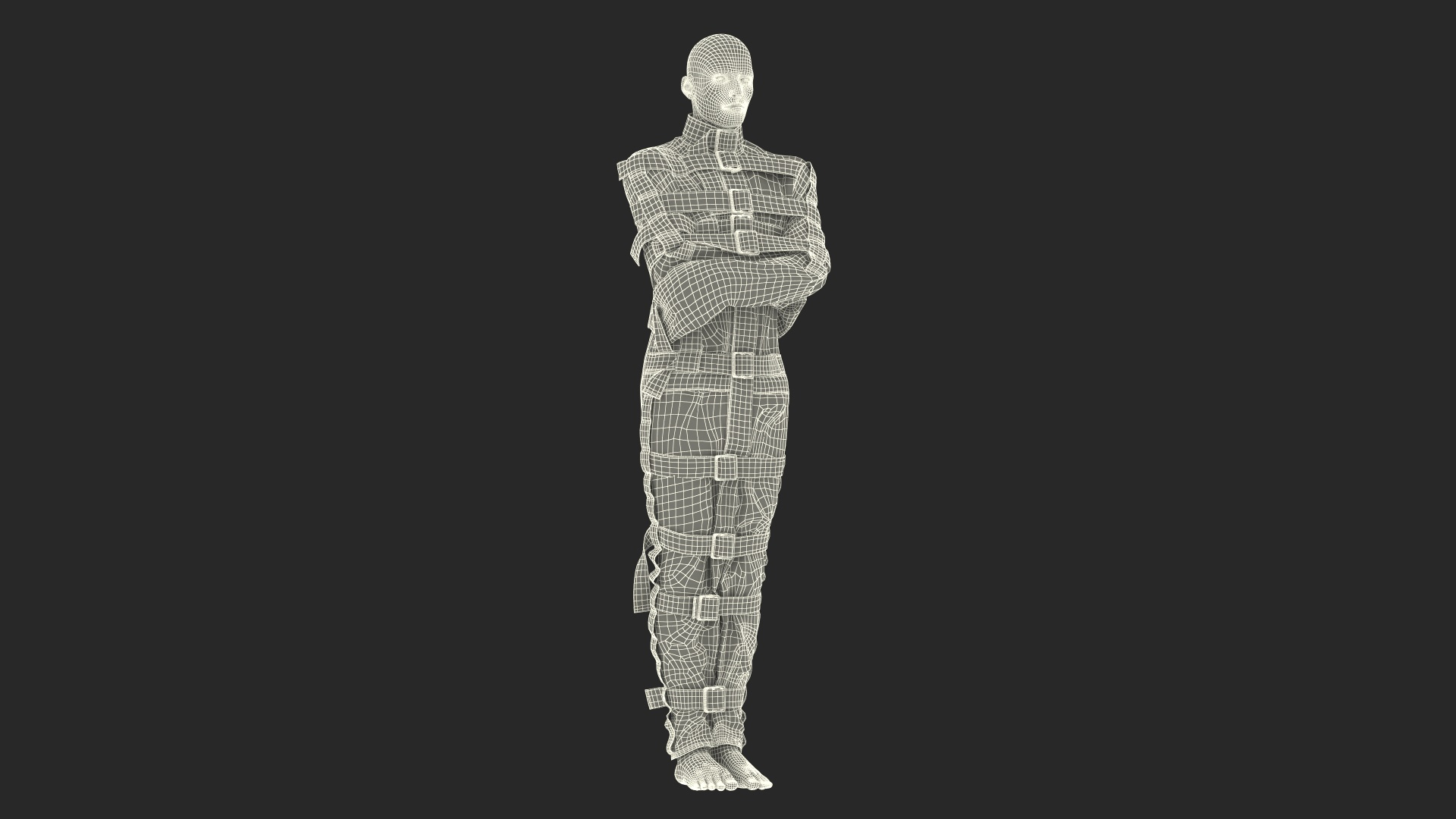 Male Figure In Straitjacket 3D - TurboSquid 2291256