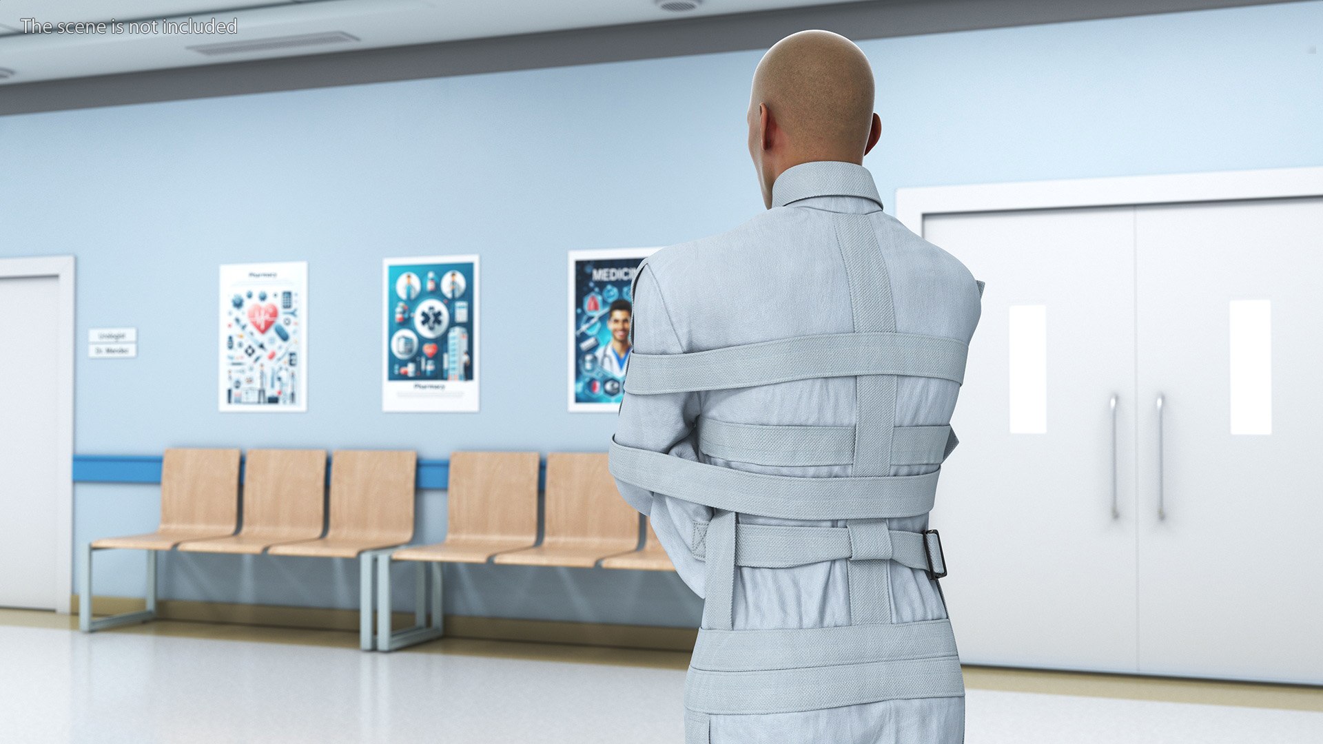 Male Figure In Straitjacket 3D - TurboSquid 2291256
