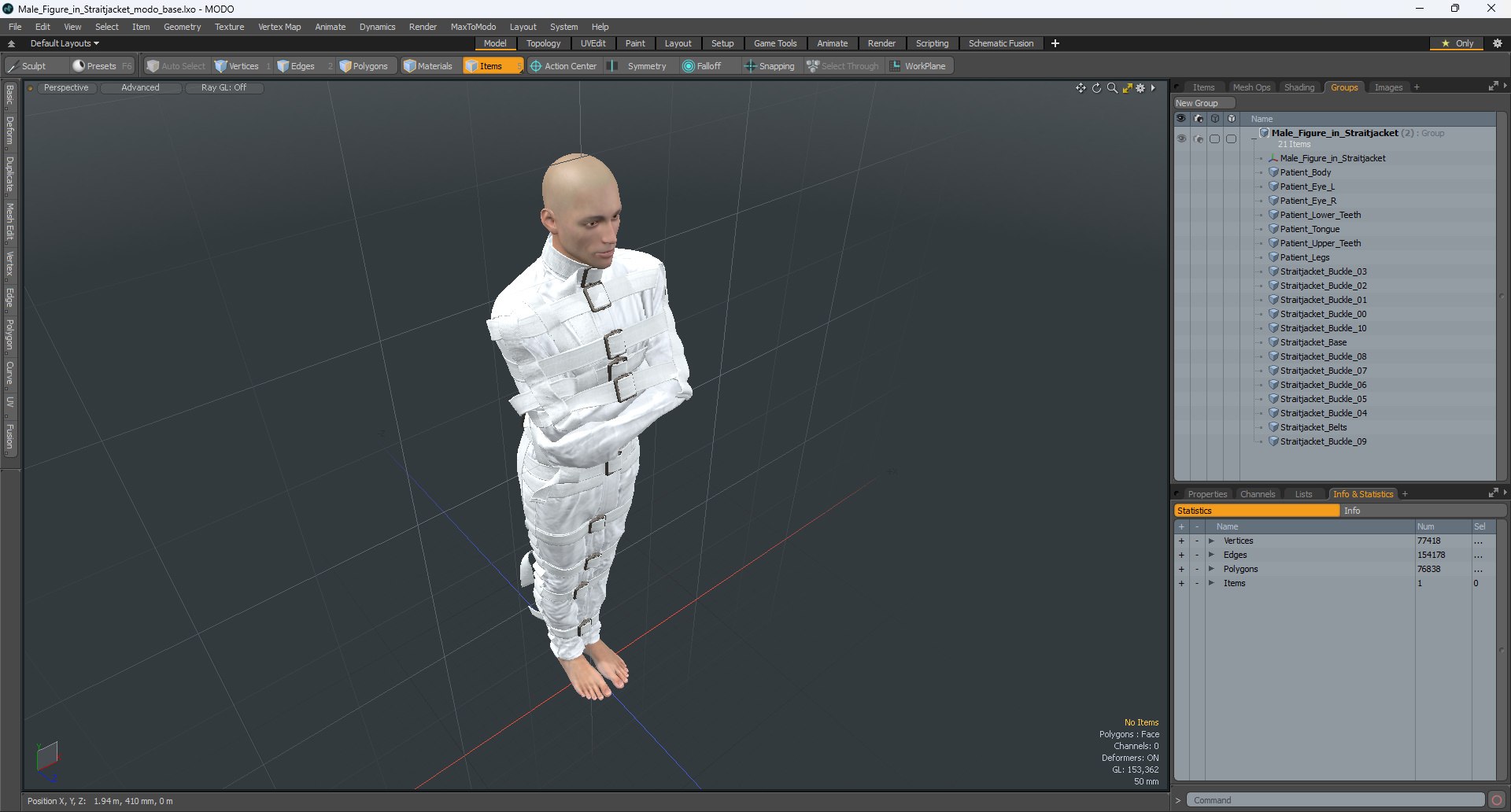 Male Figure In Straitjacket 3D - TurboSquid 2291256