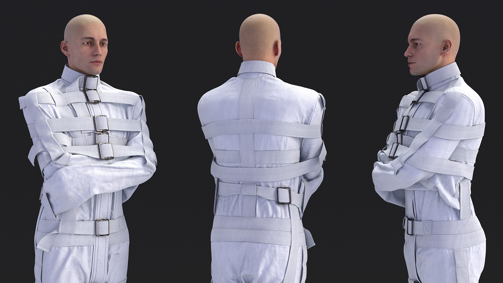 Male Figure In Straitjacket 3D - TurboSquid 2291256