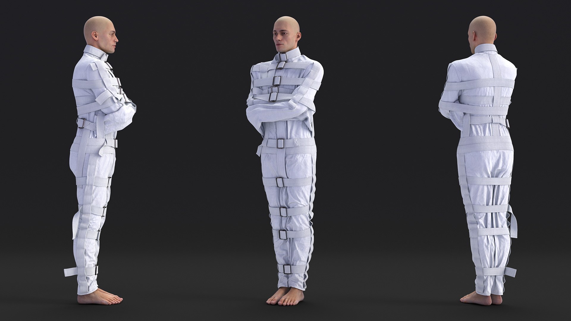 Male Figure In Straitjacket 3D - TurboSquid 2291256