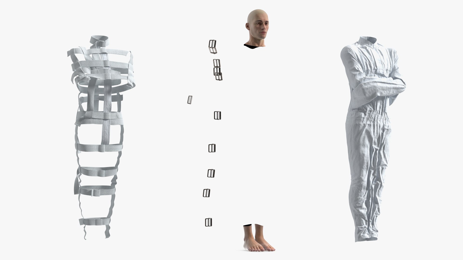 Male Figure In Straitjacket 3D - TurboSquid 2291256