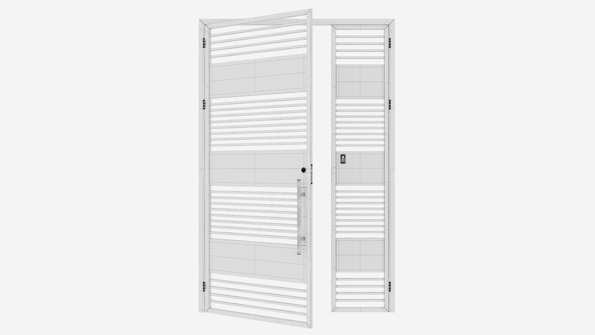 Aluminium door 49 3D model - TurboSquid 2014755