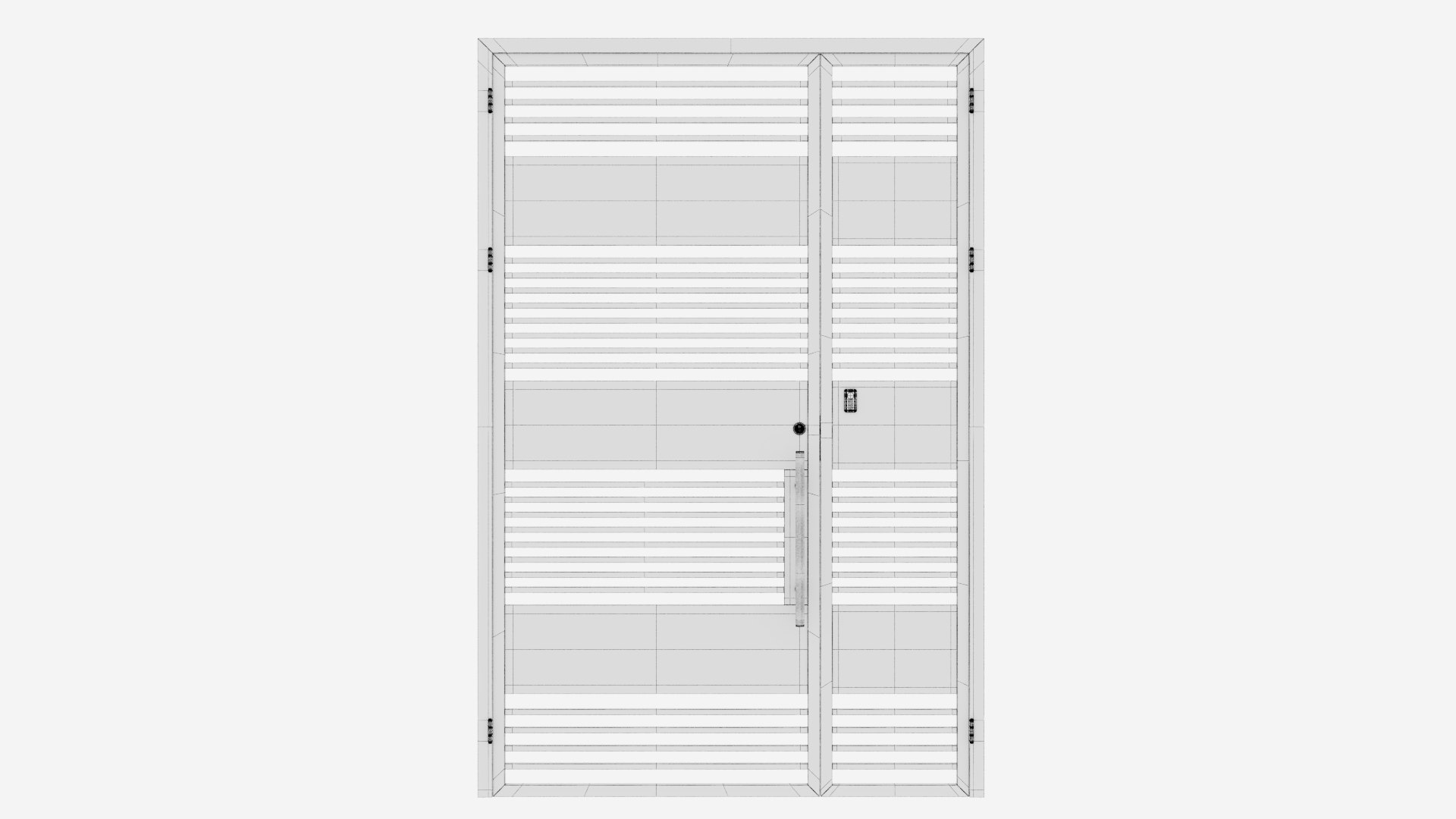 Aluminium door 49 3D model - TurboSquid 2014755