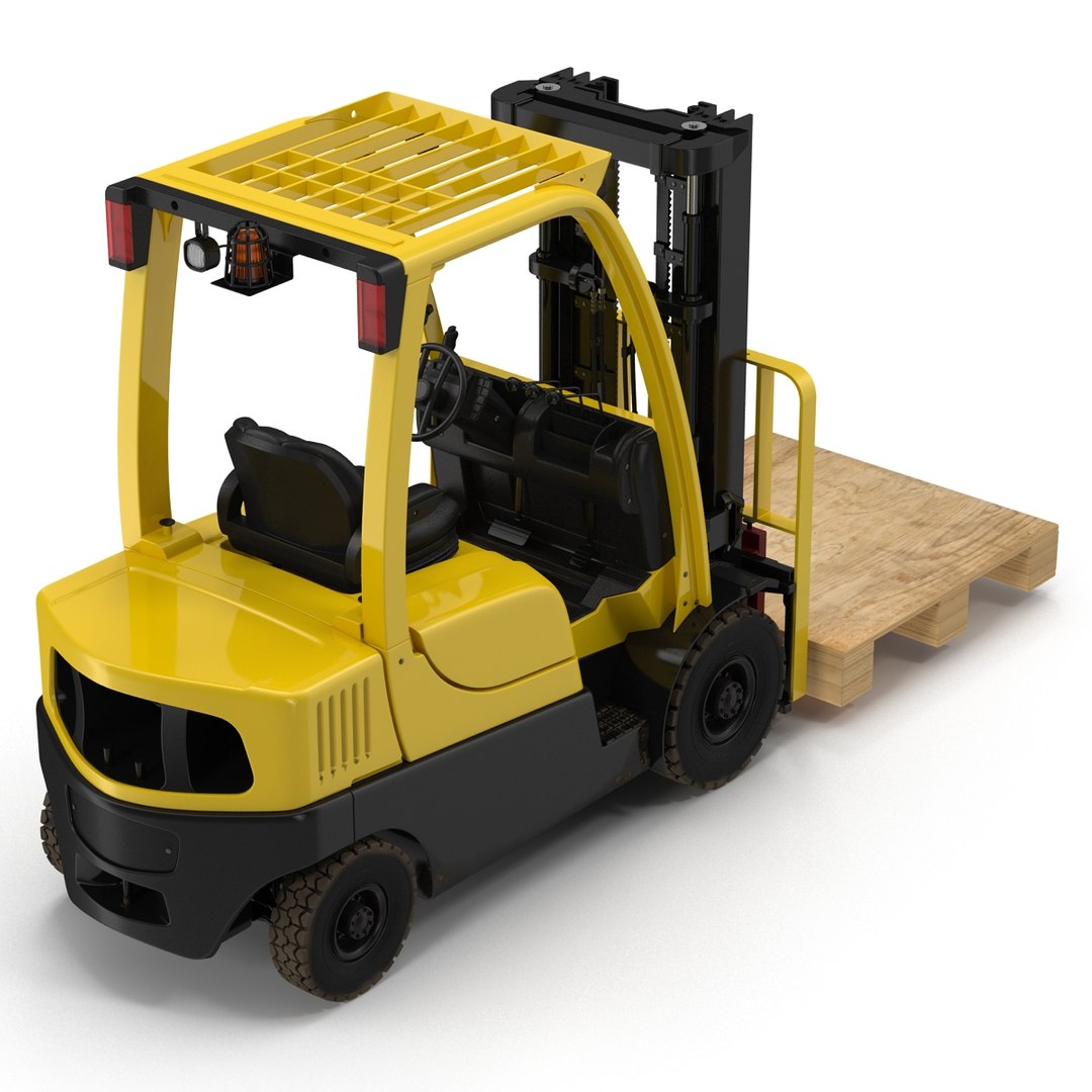 forklift wooden pallet modeled max