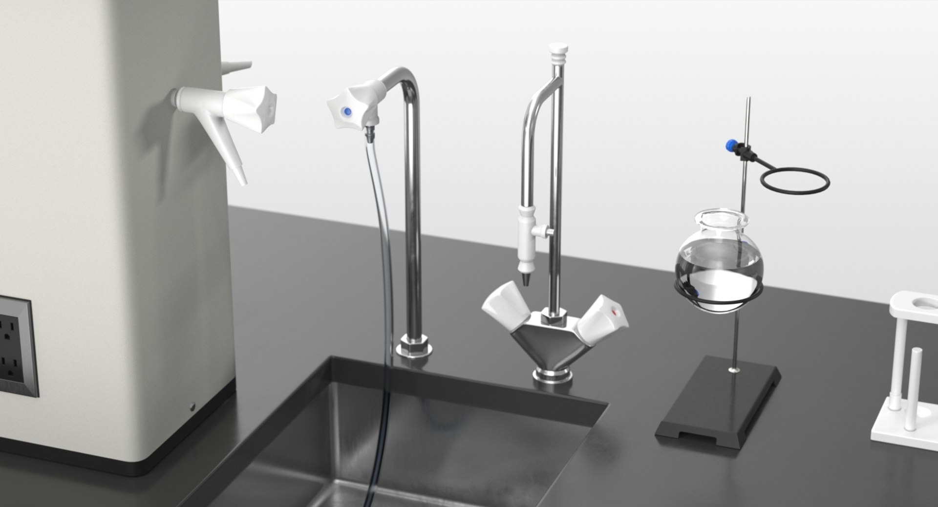 Realistic laboratory equipment desk model - TurboSquid 1237805