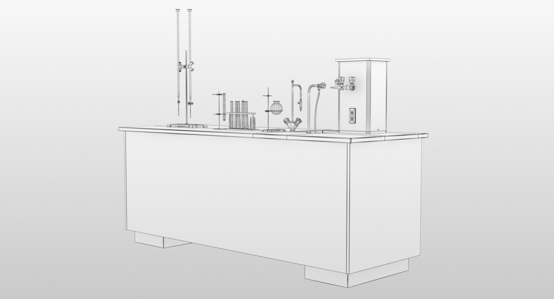 Realistic Laboratory Equipment Desk Model - TurboSquid 1237805