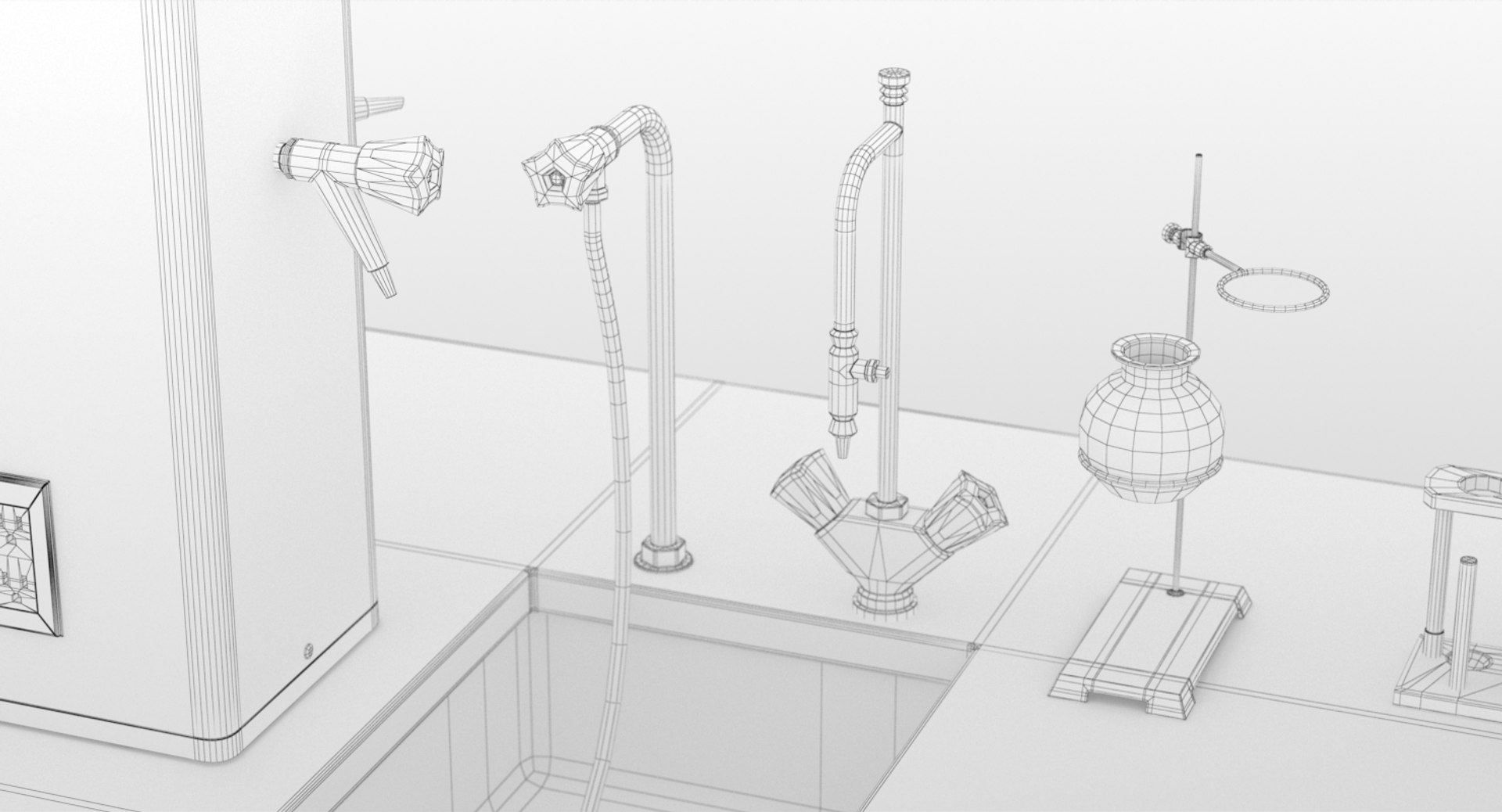 Realistic laboratory equipment desk model - TurboSquid 1237805