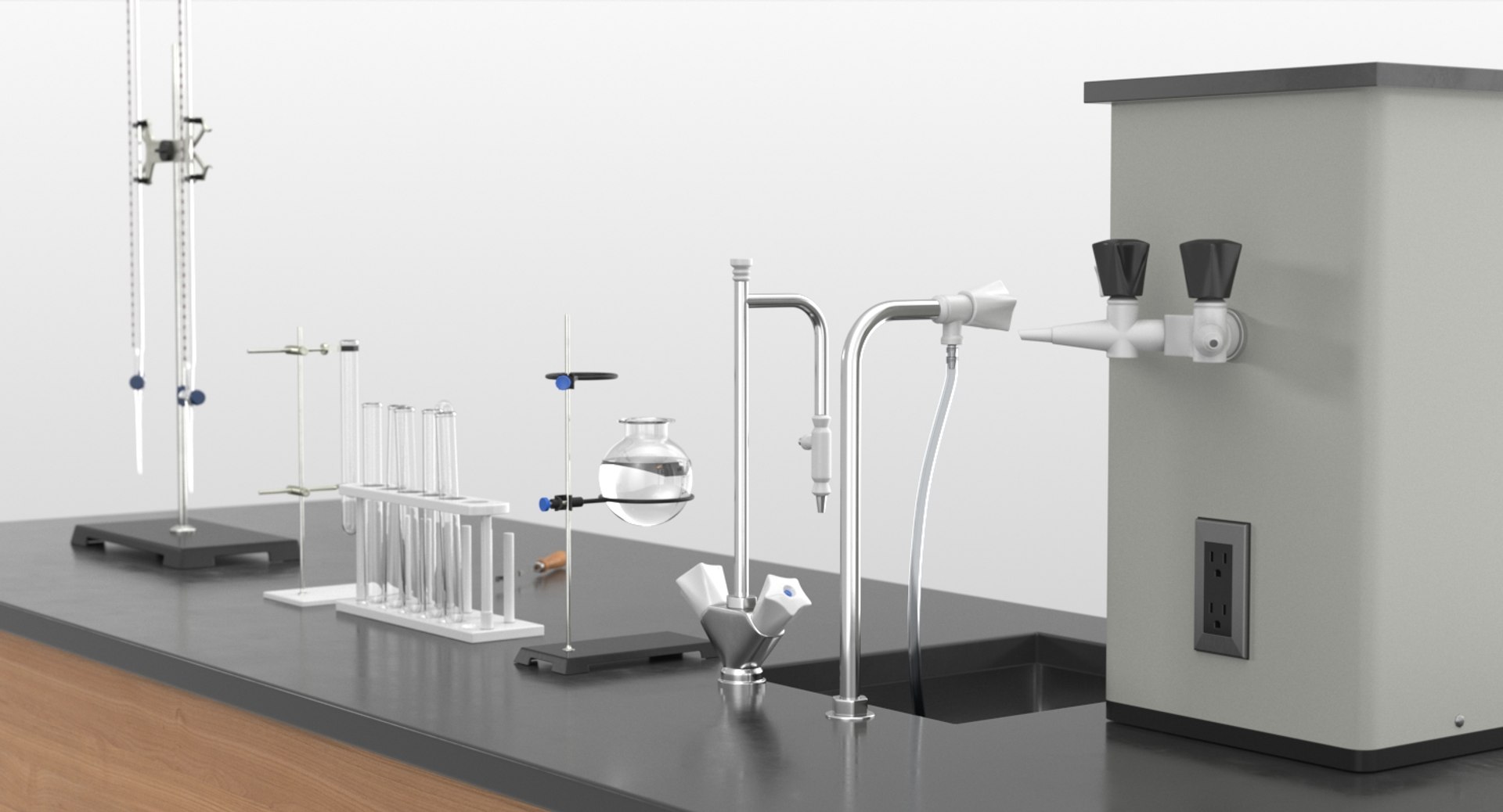 Realistic laboratory equipment desk model - TurboSquid 1237805