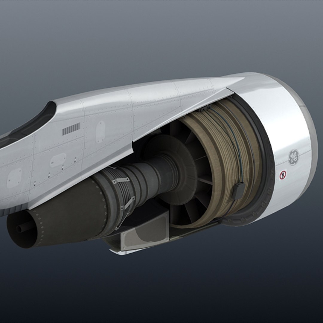 3d Cf6-80c2 Jet Engine