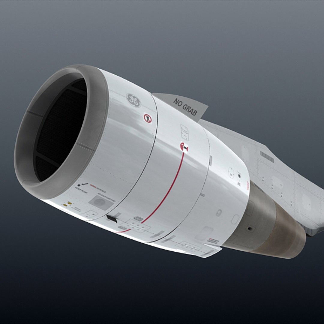 3d Cf6-80c2 Jet Engine