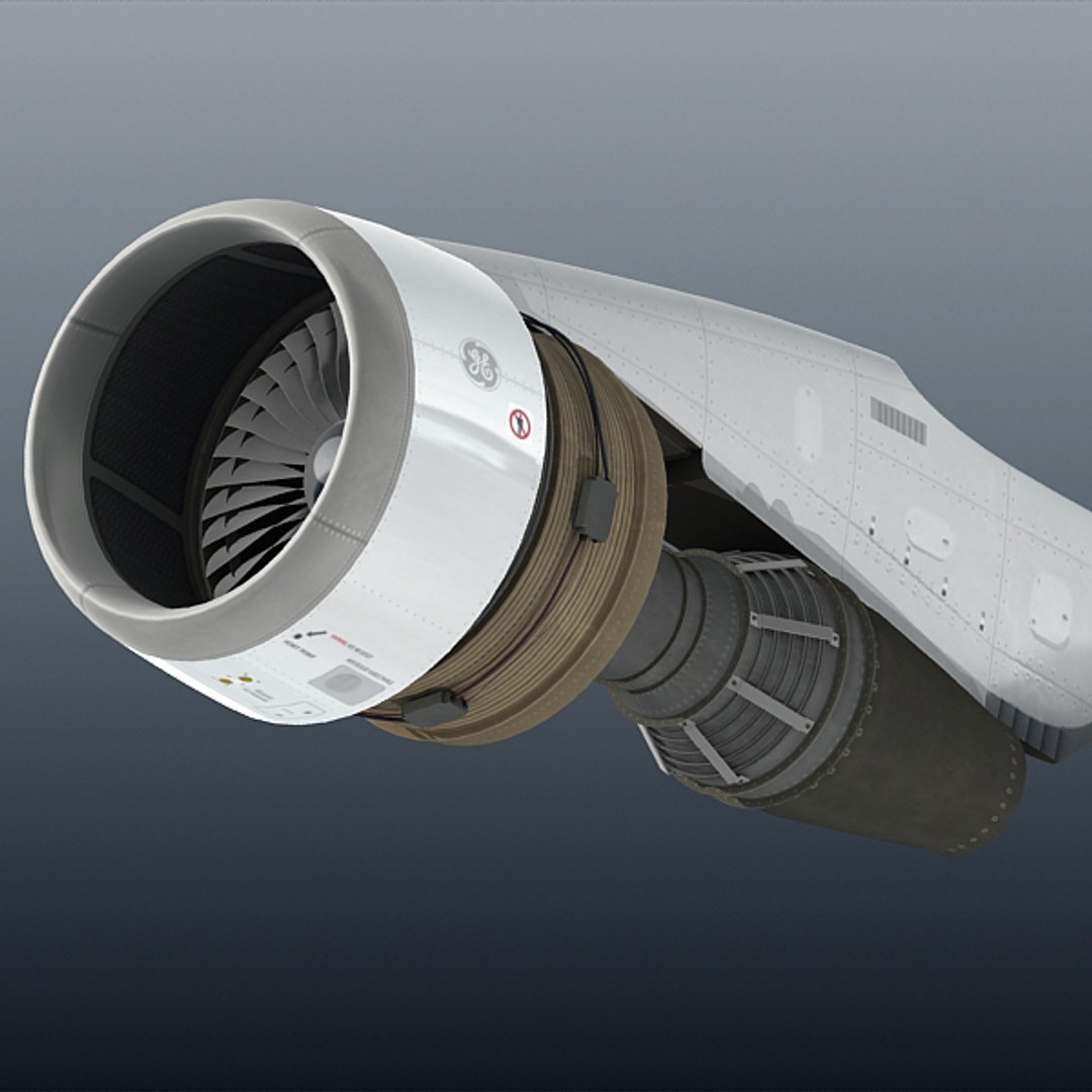 3d Cf6-80c2 Jet Engine