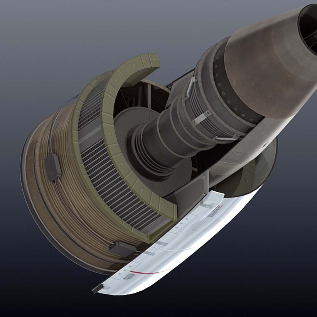 3d Cf6-80c2 Jet Engine