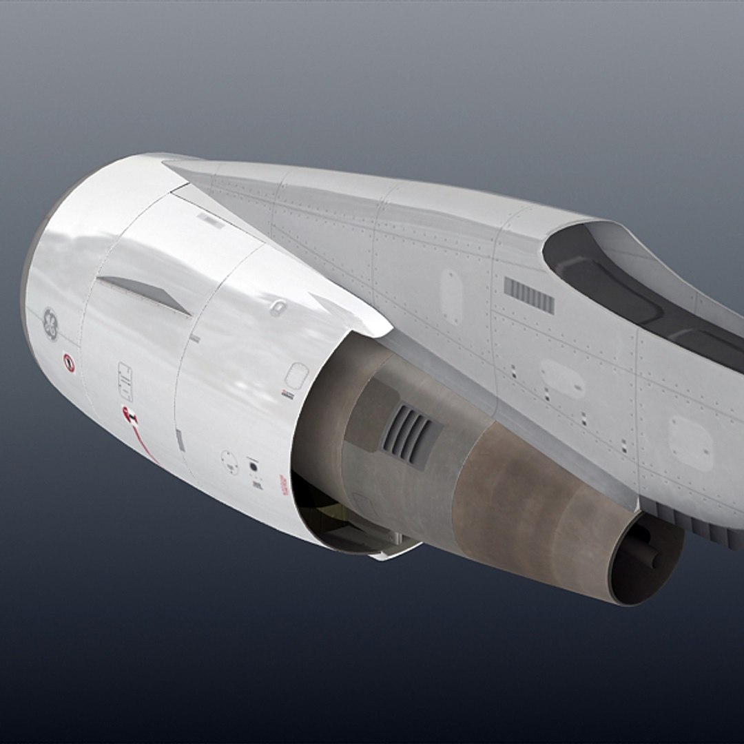 3d Cf6-80c2 Jet Engine