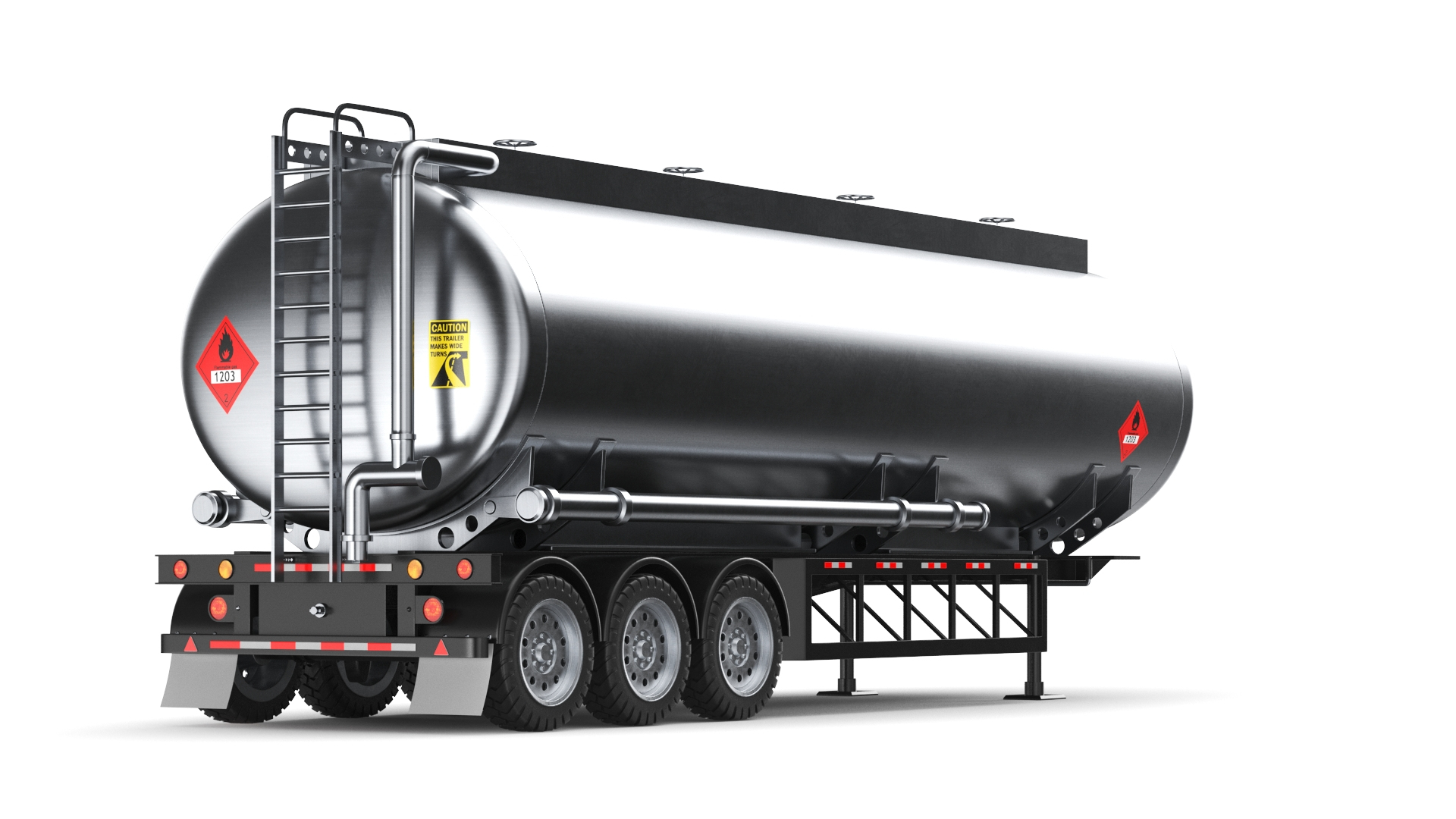 3D Detailed Gas Tank Trailer - TurboSquid 2227294