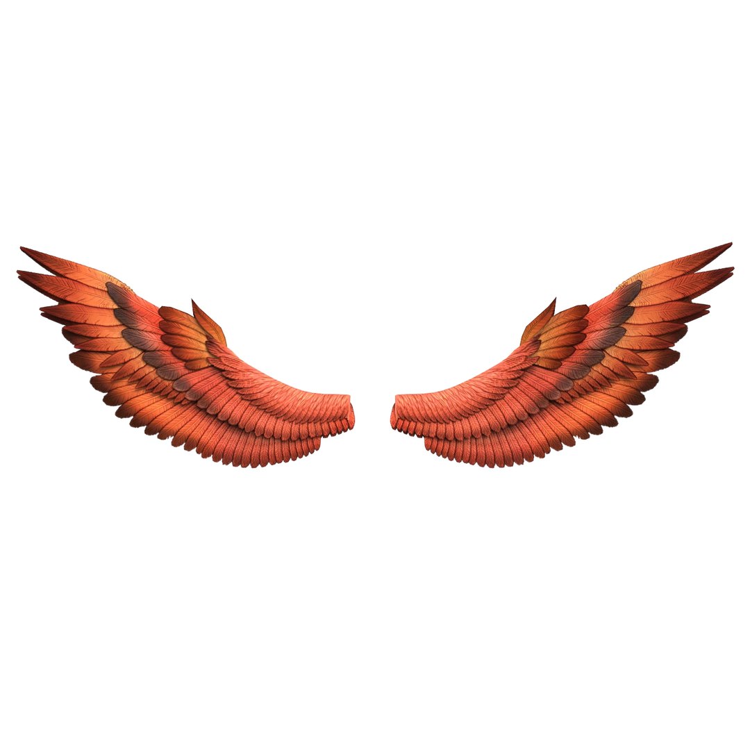 Fantasy Red Wings 3D Model - TurboSquid 1994542