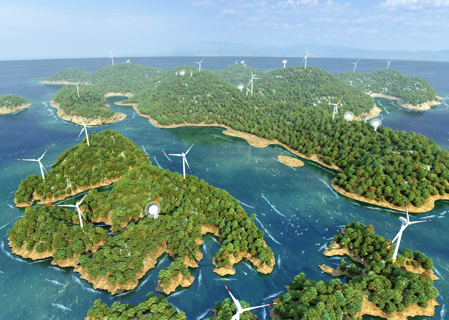 3D Model Island Wind Turbine - TurboSquid 2200267