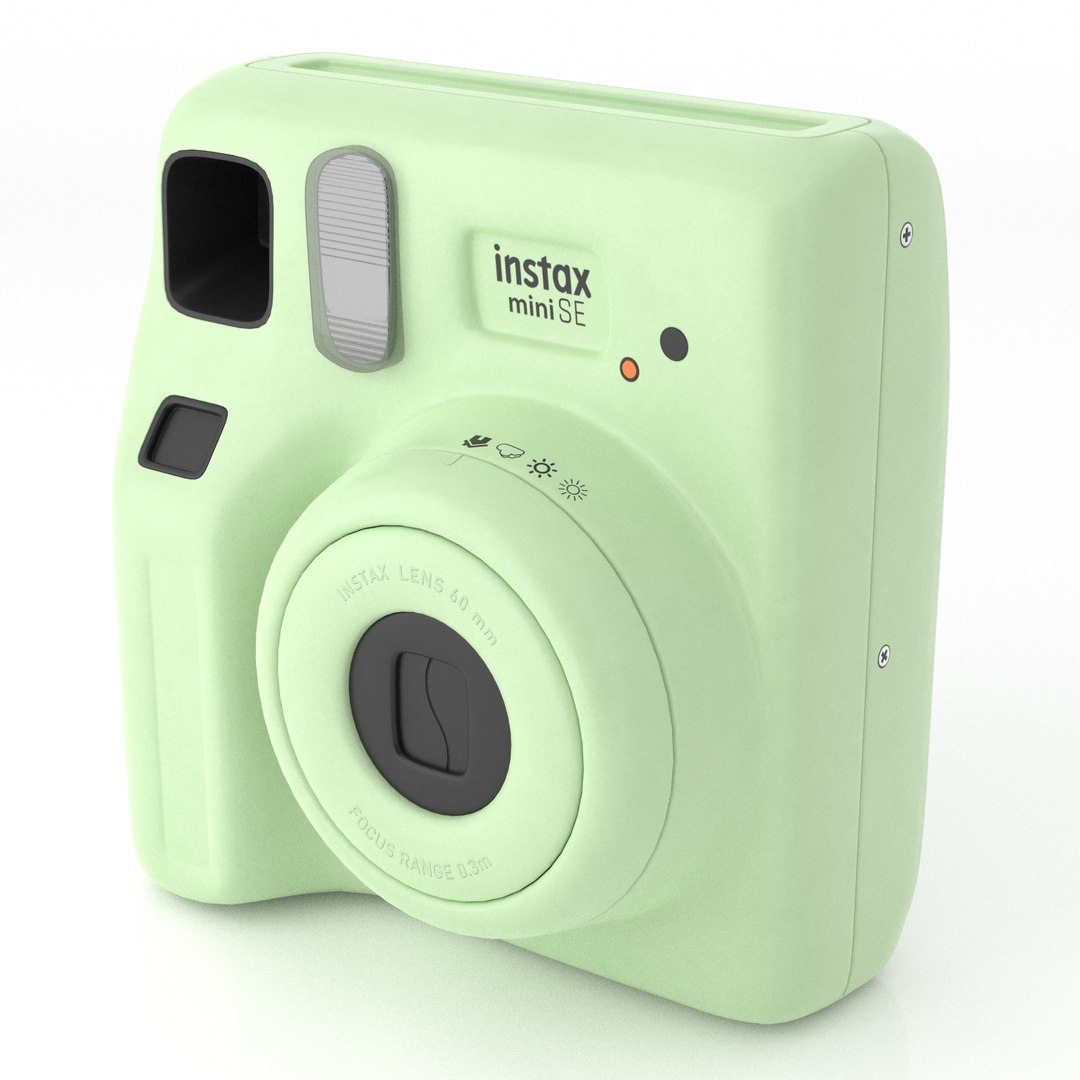 3D Instant Camera Fujifilm Instax Mini SE Green 3D Model Model ...