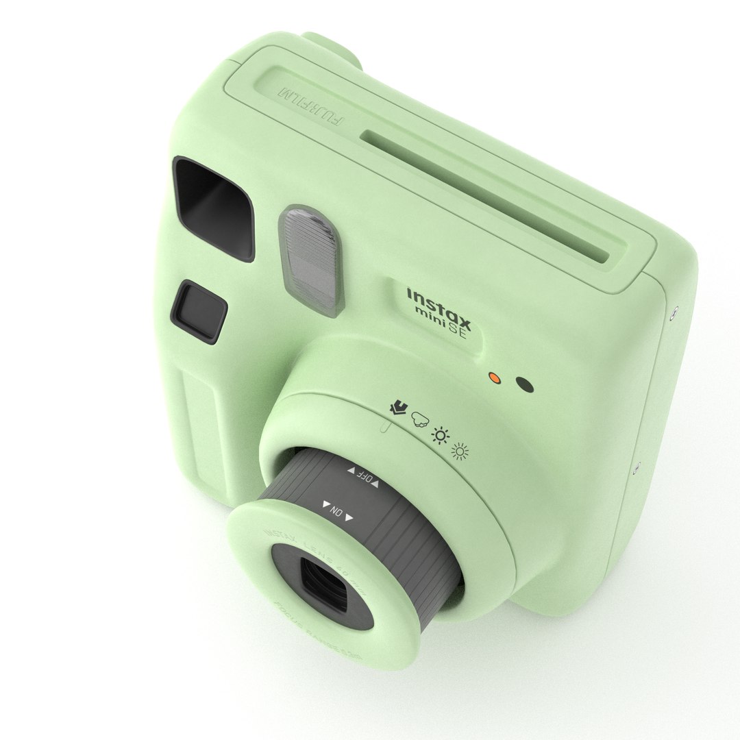 3D Instant Camera Fujifilm Instax Mini SE Green 3D Model Model ...