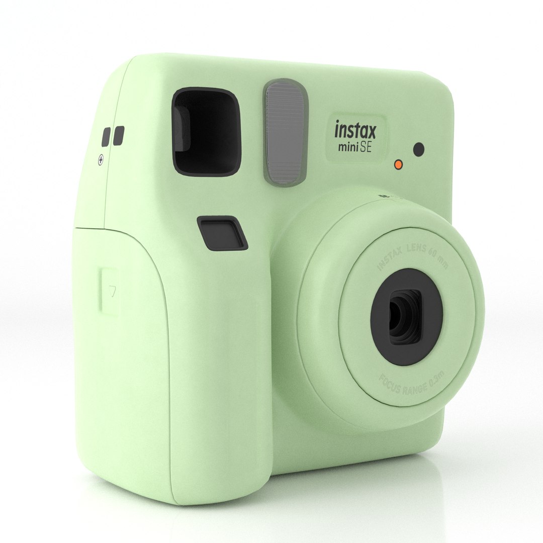 3D Instant Camera Fujifilm Instax Mini SE Green 3D Model Model ...
