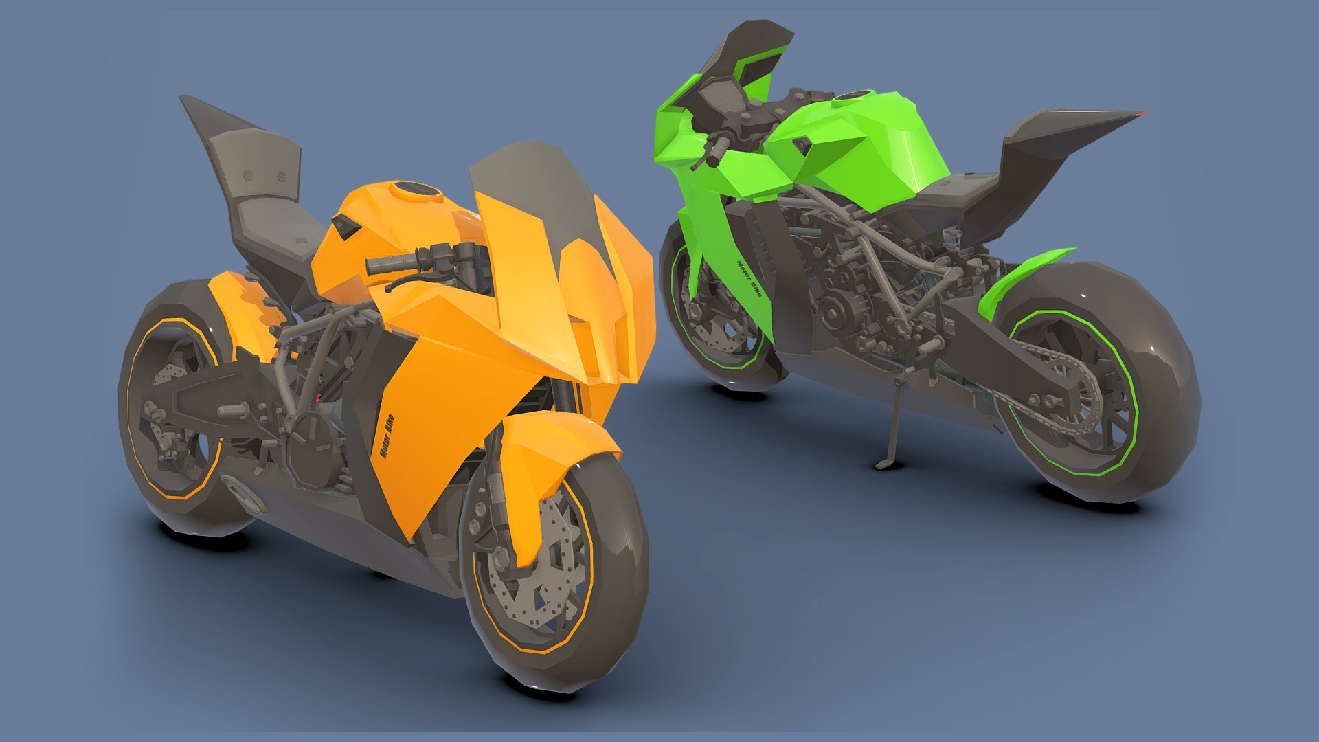 3D Motorbikes Pack Low-poly 3D Model - TurboSquid 2073401