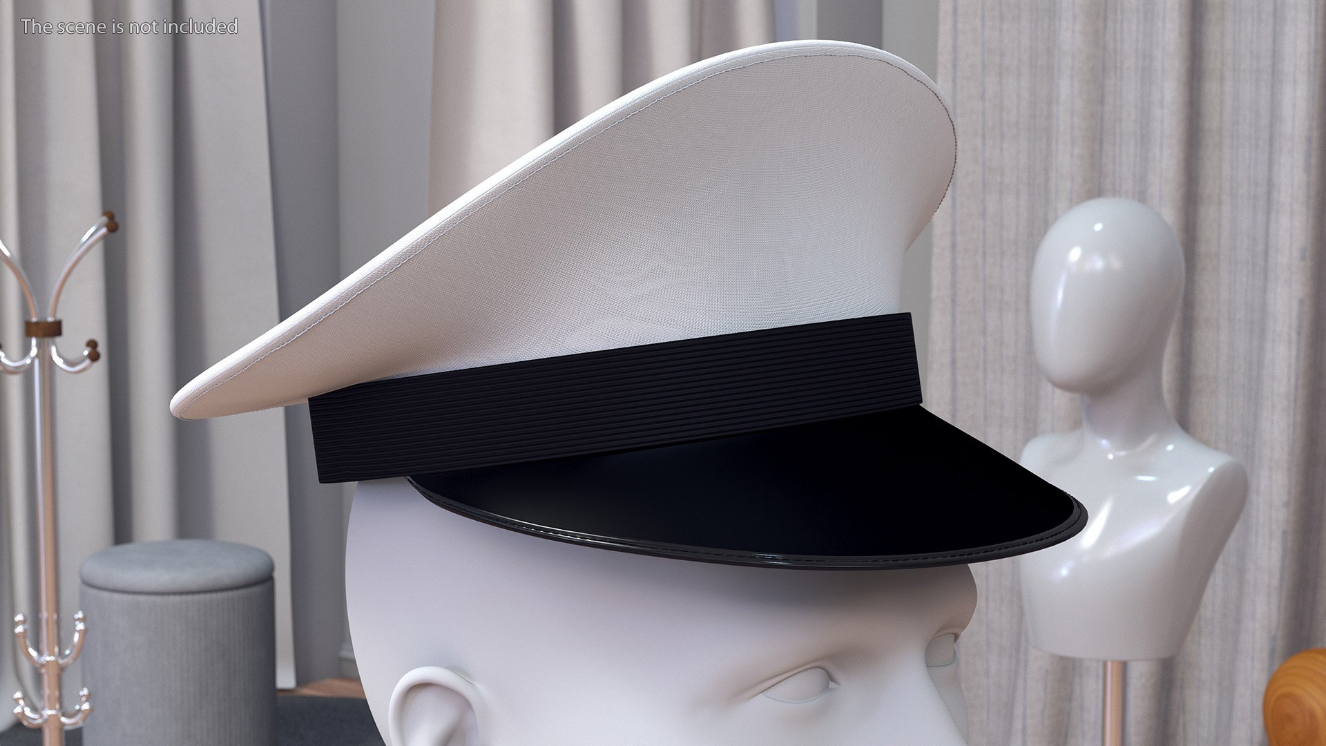 3D Model Navy Commander Hat - TurboSquid 2197564