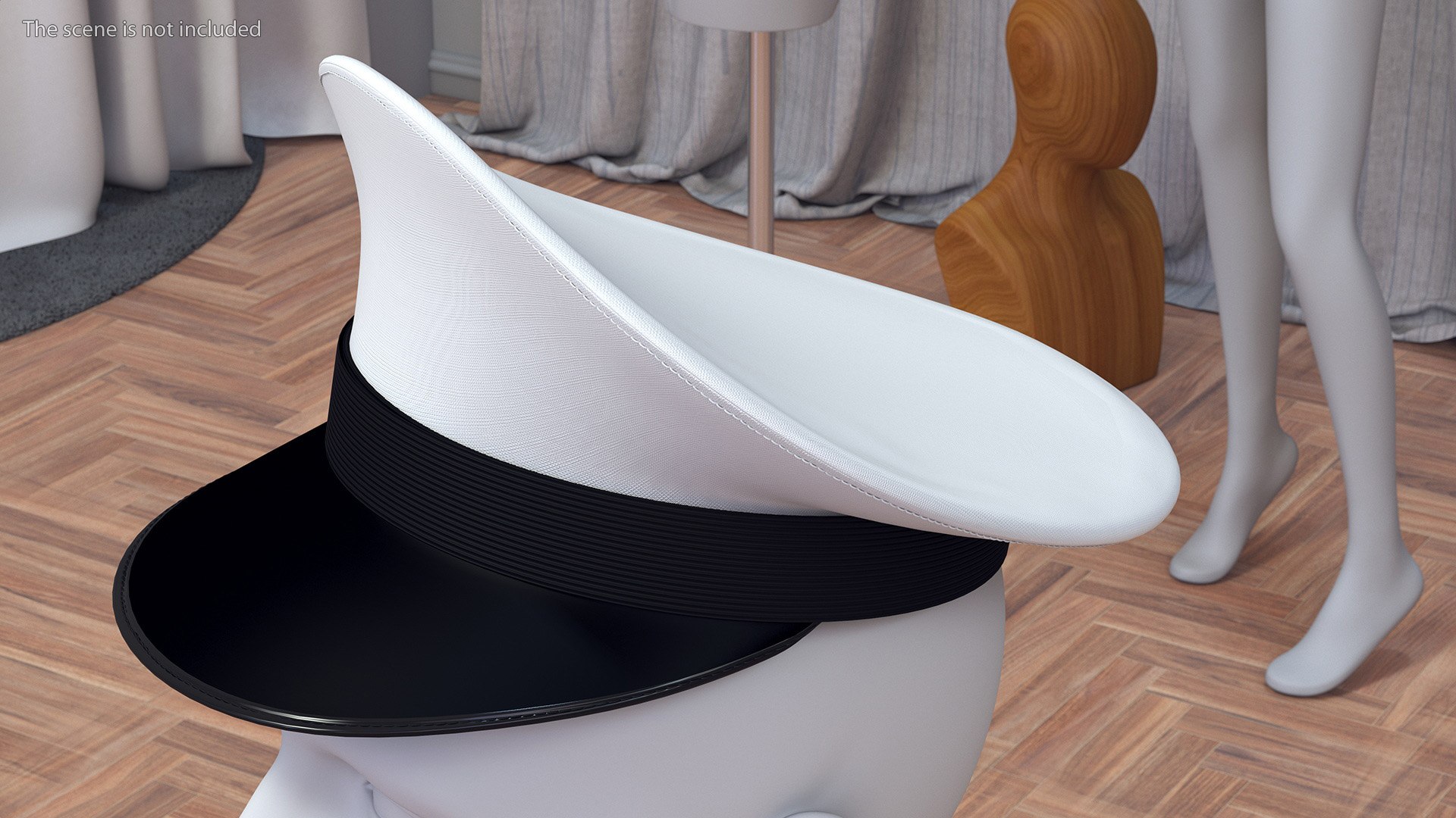 3D Model Navy Commander Hat - TurboSquid 2197564