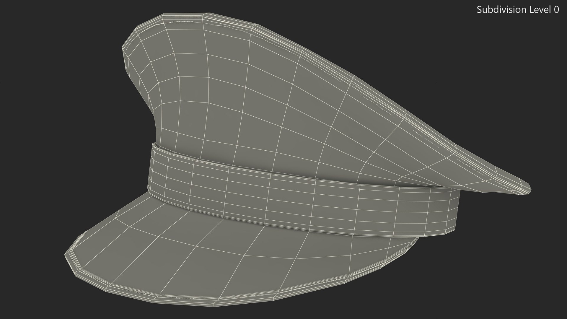 3D Model Navy Commander Hat - TurboSquid 2197564