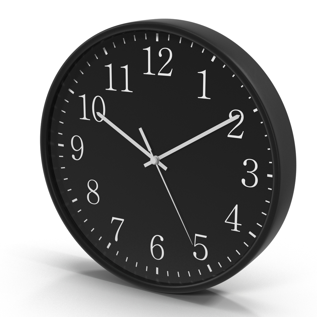 Obj Office Clock 2 Black