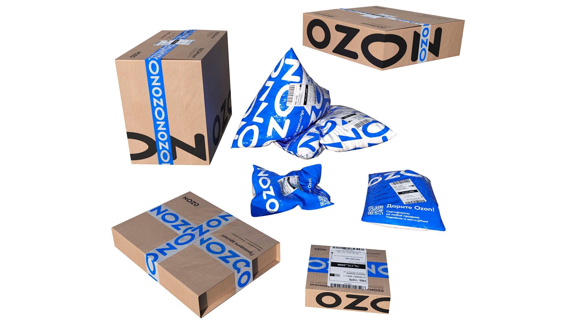 Shelving With Boxes Ozon Model - TurboSquid 1719699