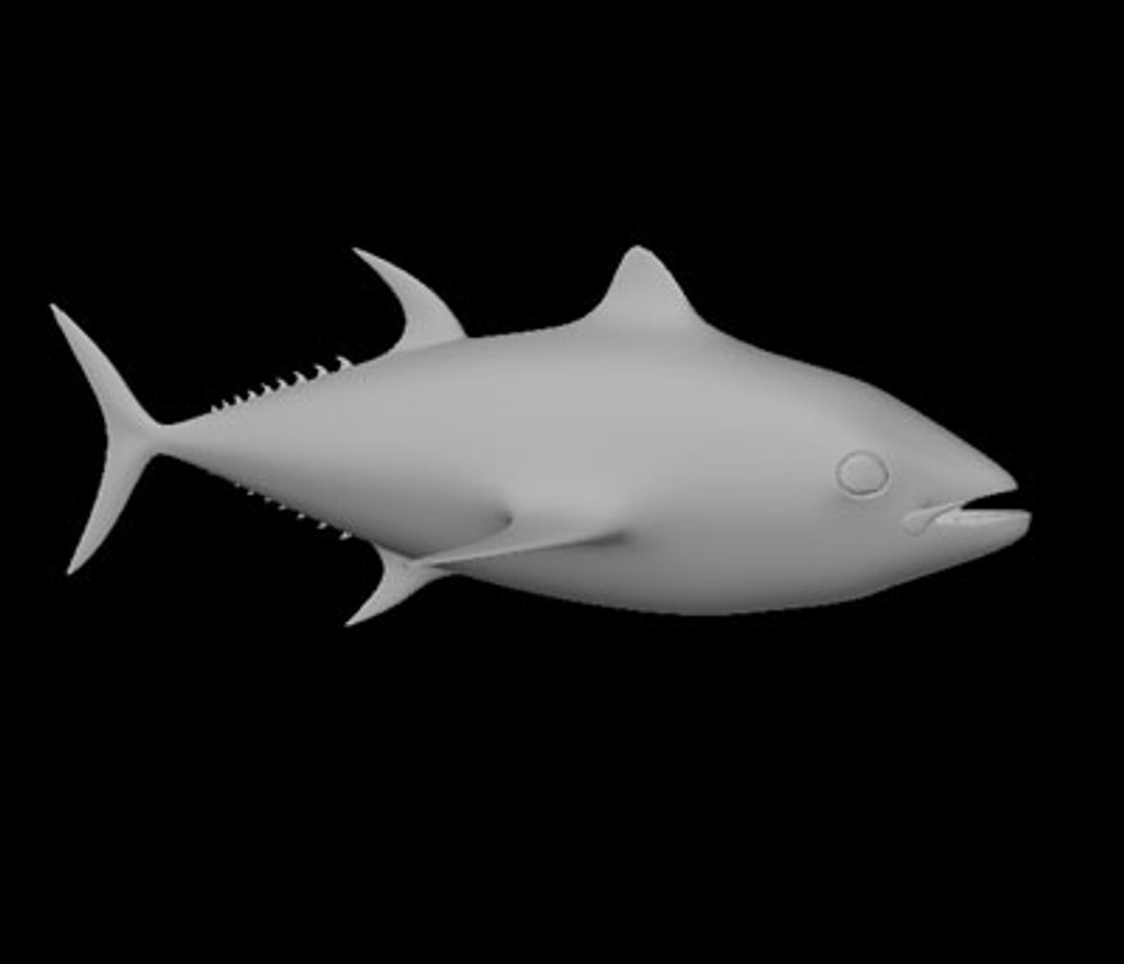 3d tuna fish model