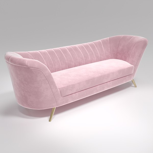 Margo velvet sofa 3D model - TurboSquid 2010756