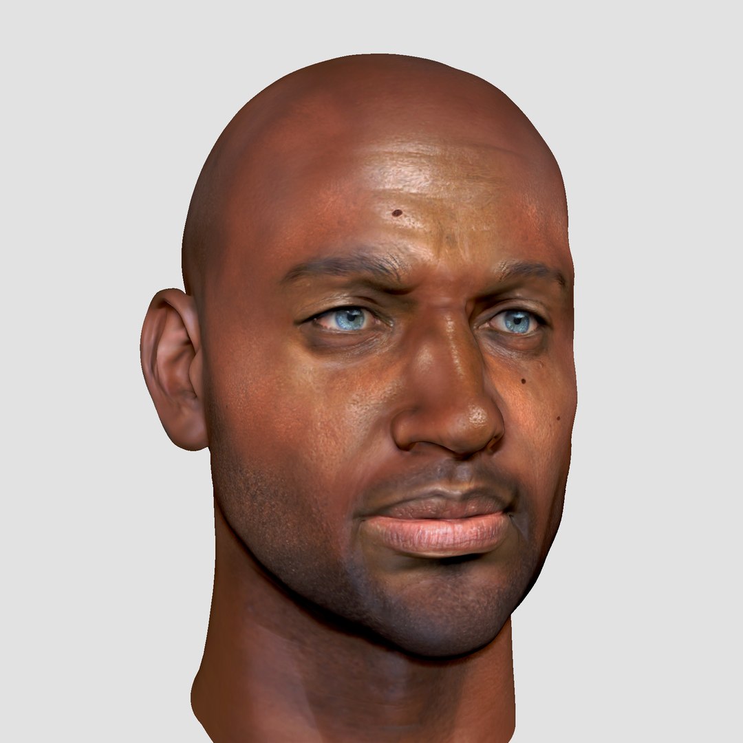 3D African Male Head - TurboSquid 1651647