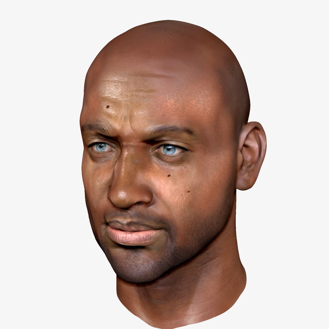 3D African Male Head - TurboSquid 1651647