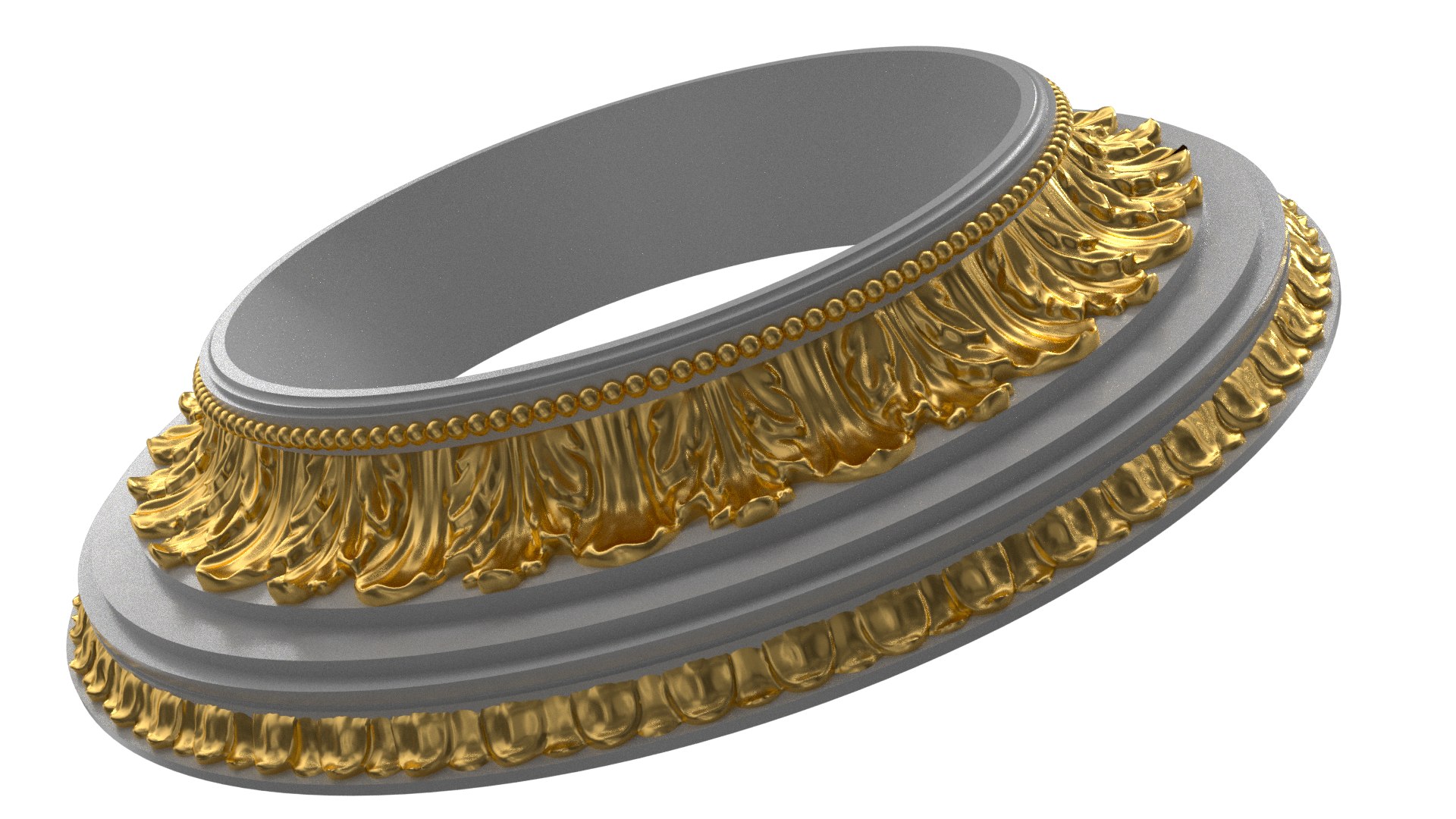 3D Ceiling Sockets Gypsum Plaster DR260 - TurboSquid 2125395