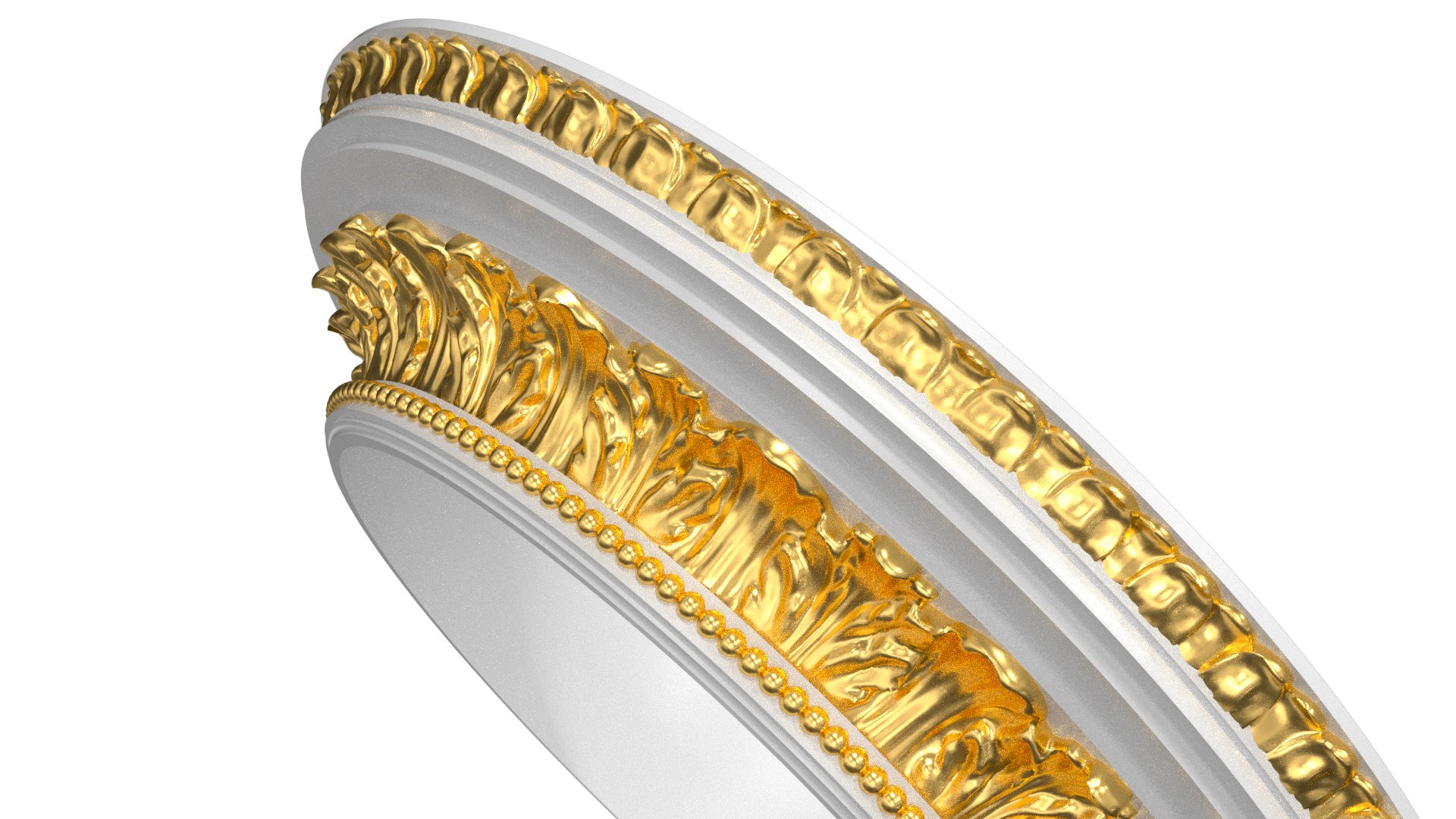 3D Ceiling Sockets Gypsum Plaster DR260 - TurboSquid 2125395