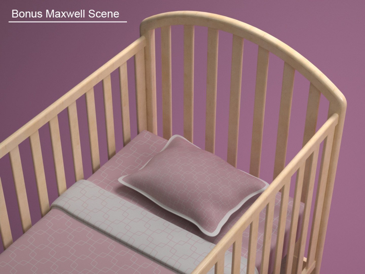 3d Baby Crib Model
