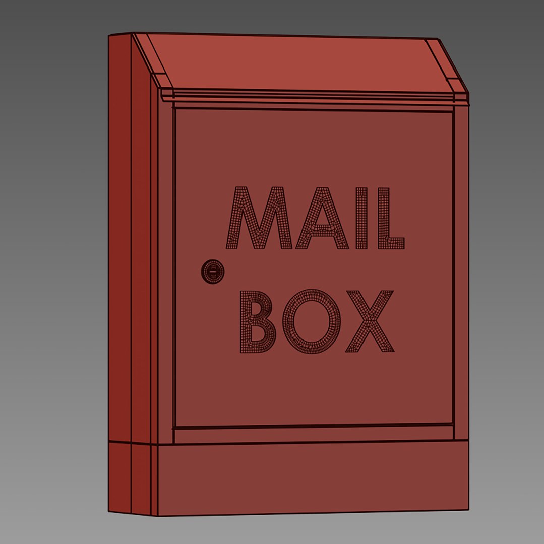 Metal Mailbox Model - TurboSquid 2142875