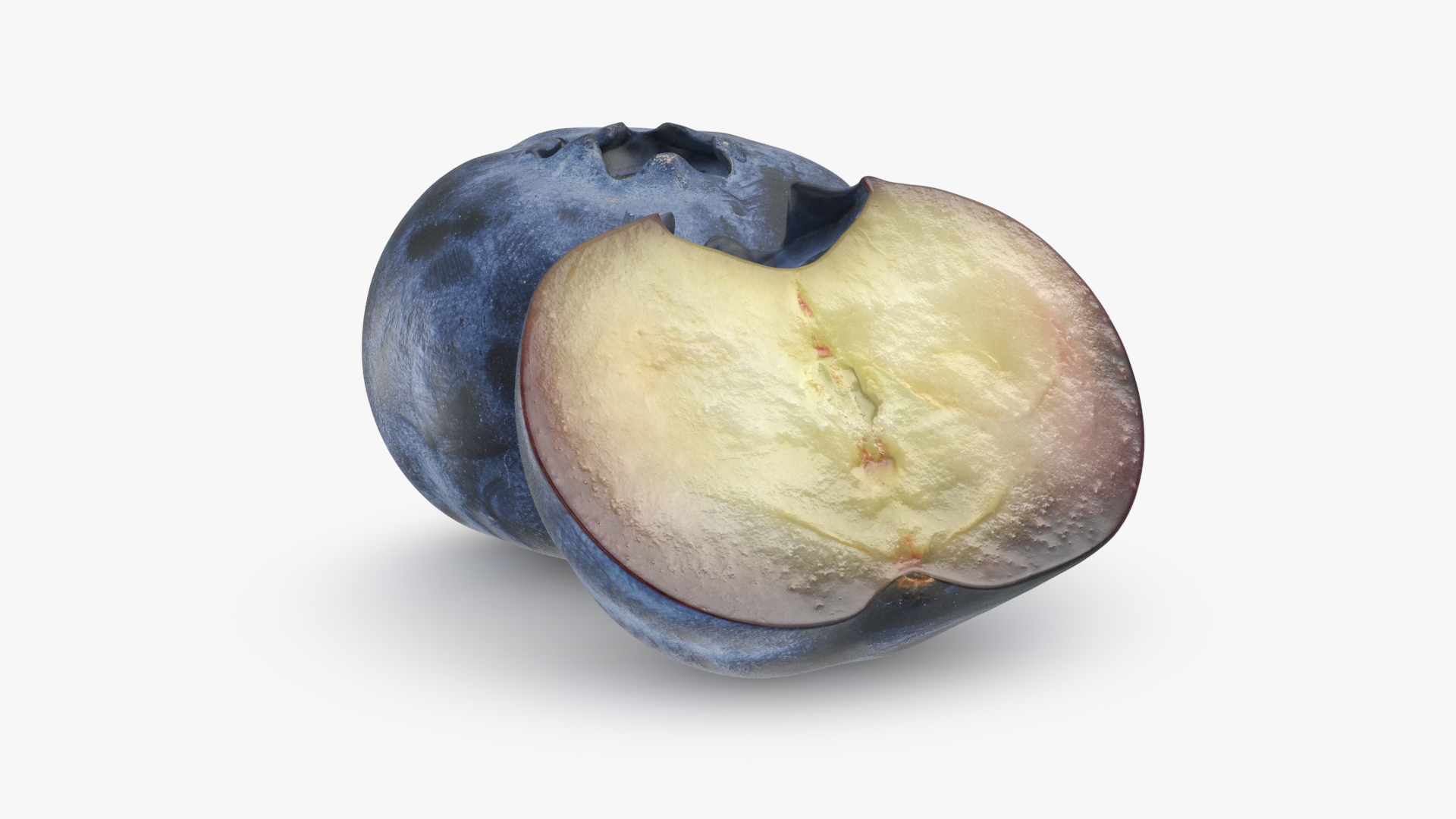 Whole And Half Blueberries 3D Model - TurboSquid 2199417