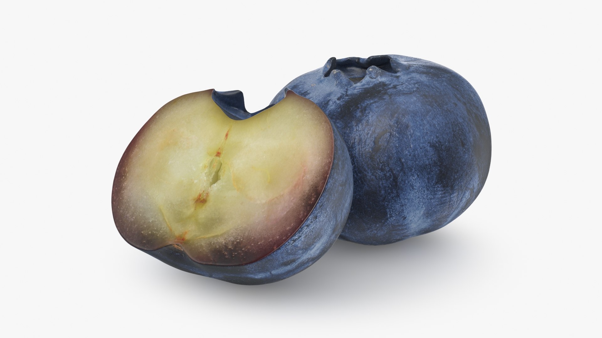 Whole And Half Blueberries 3D Model - TurboSquid 2199417