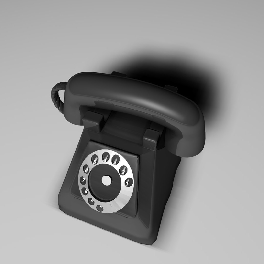 3d Model Of Retro Telephone Phone Rotary
