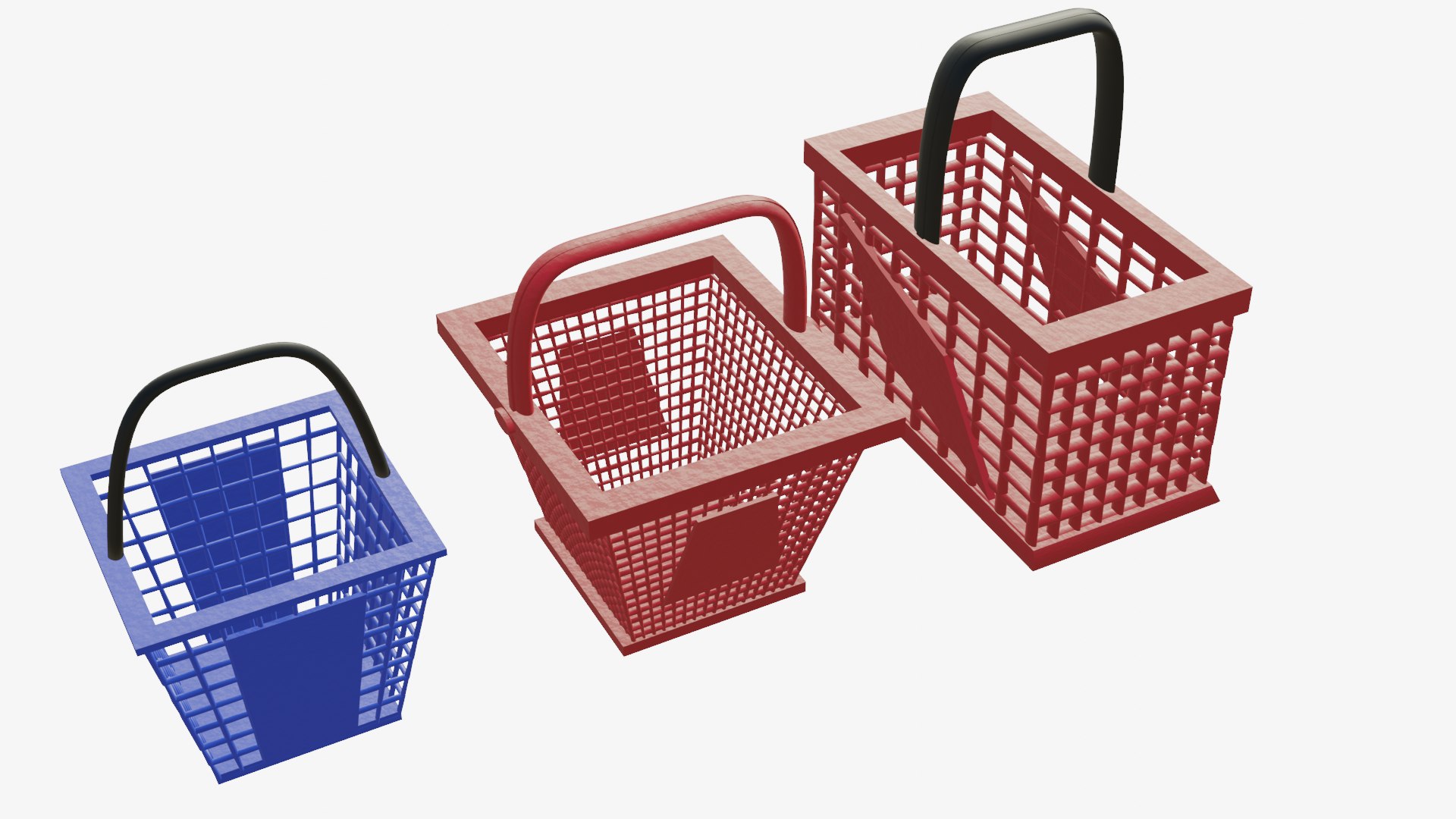 PLASTIC SHOPPING BASKET 3D Model - TurboSquid 2117009