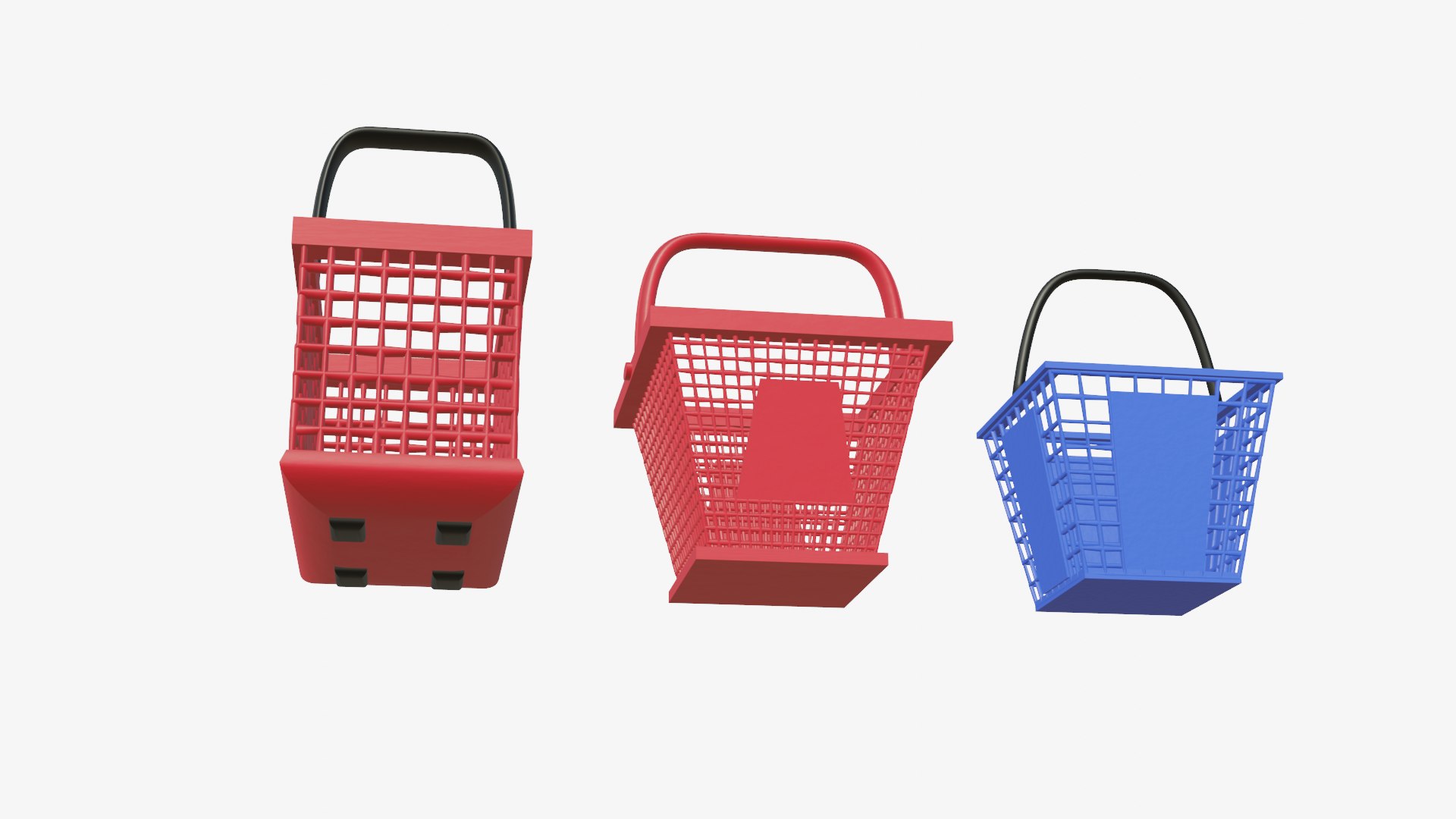 PLASTIC SHOPPING BASKET 3D Model - TurboSquid 2117009