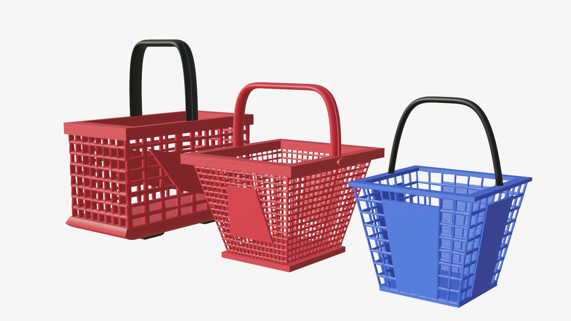 PLASTIC SHOPPING BASKET 3D Model - TurboSquid 2117009