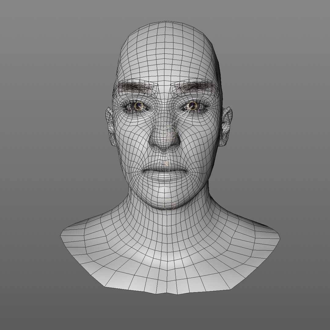 Realistic head base mesh 3D model - TurboSquid 1438203