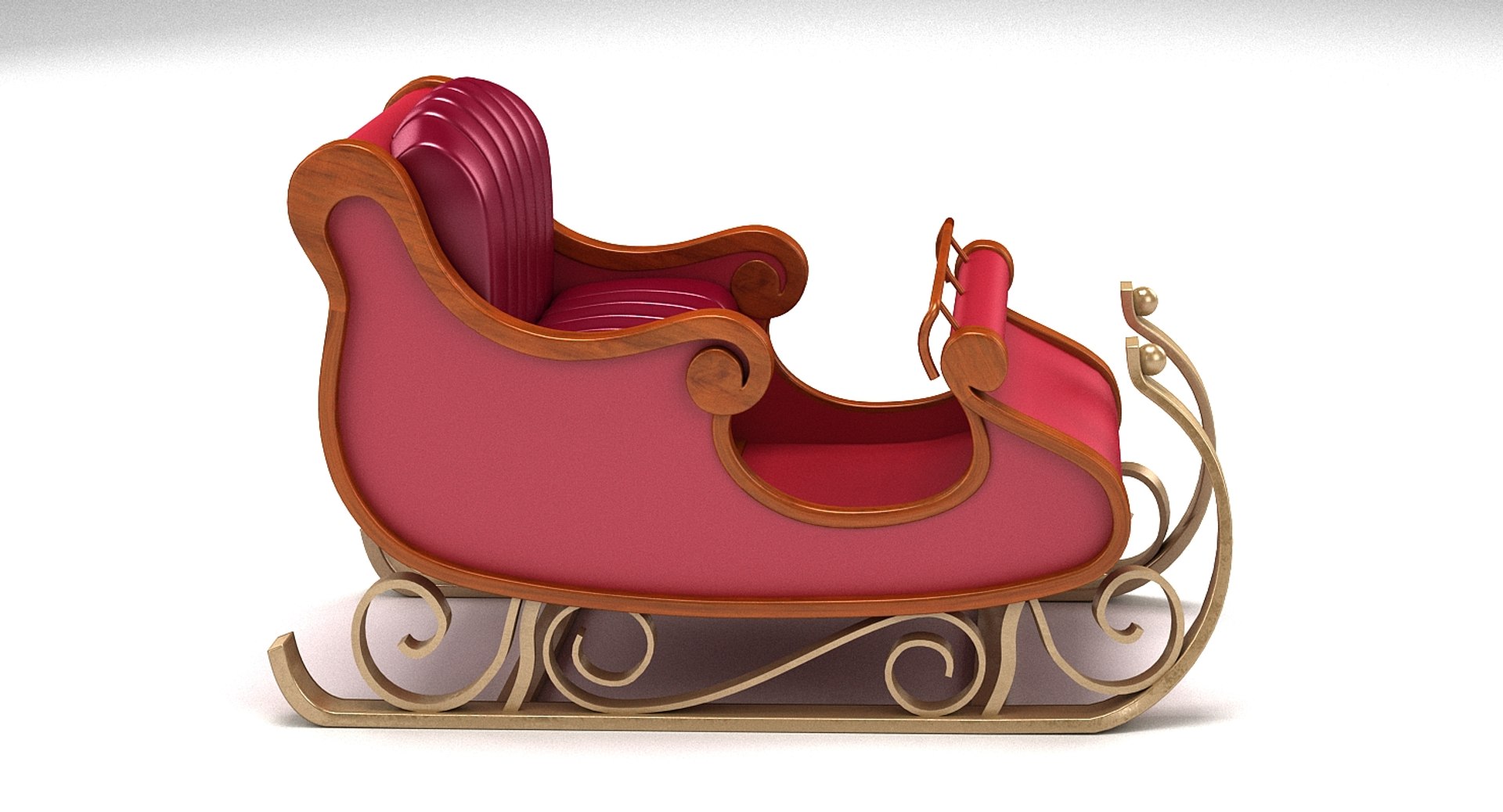 3D Model Santa Claus Sleigh - TurboSquid 1359024