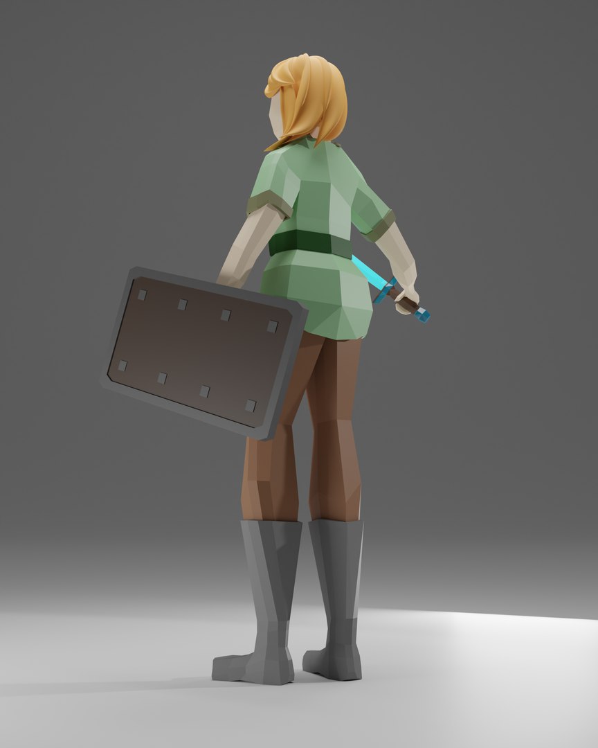 3D Model Stylized Alex Minecraft Low-poly - TurboSquid 1939459