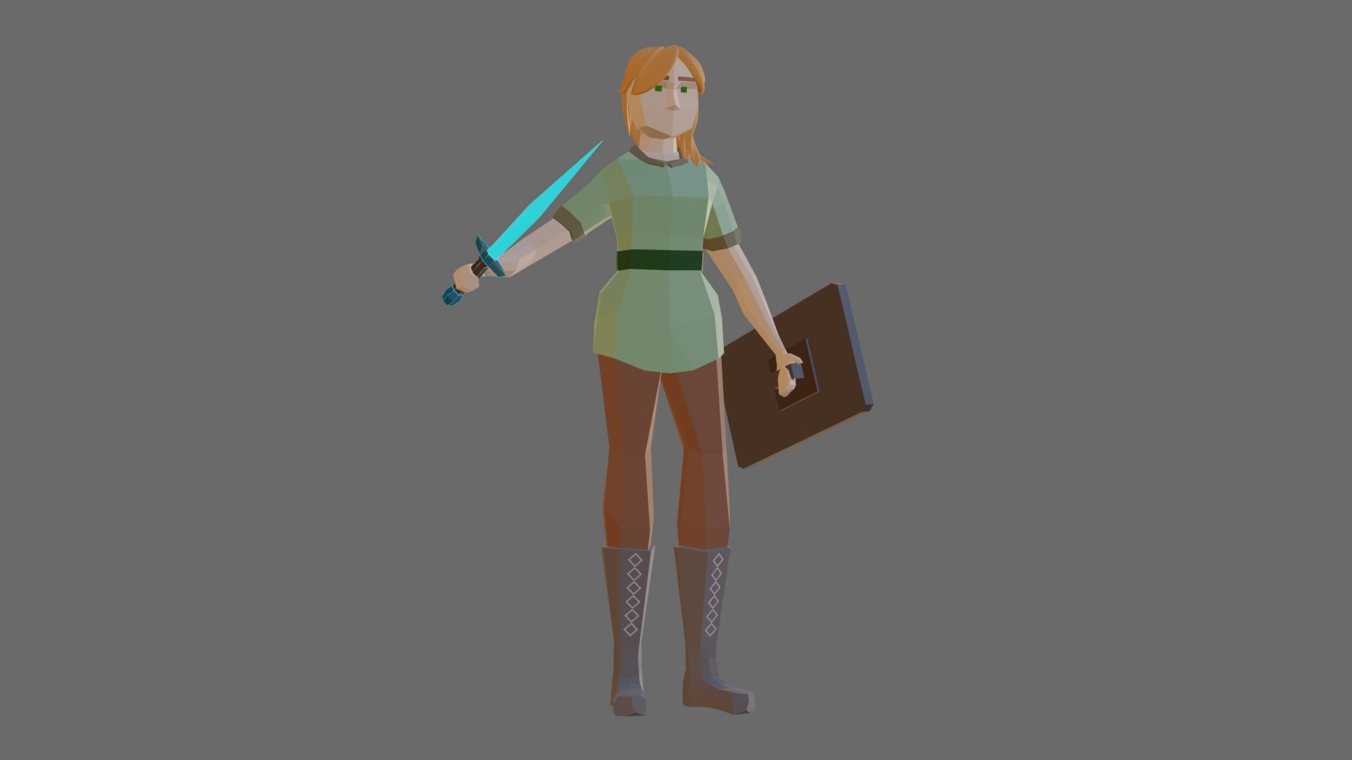 3D Model Stylized Alex Minecraft Low-poly - TurboSquid 1939459