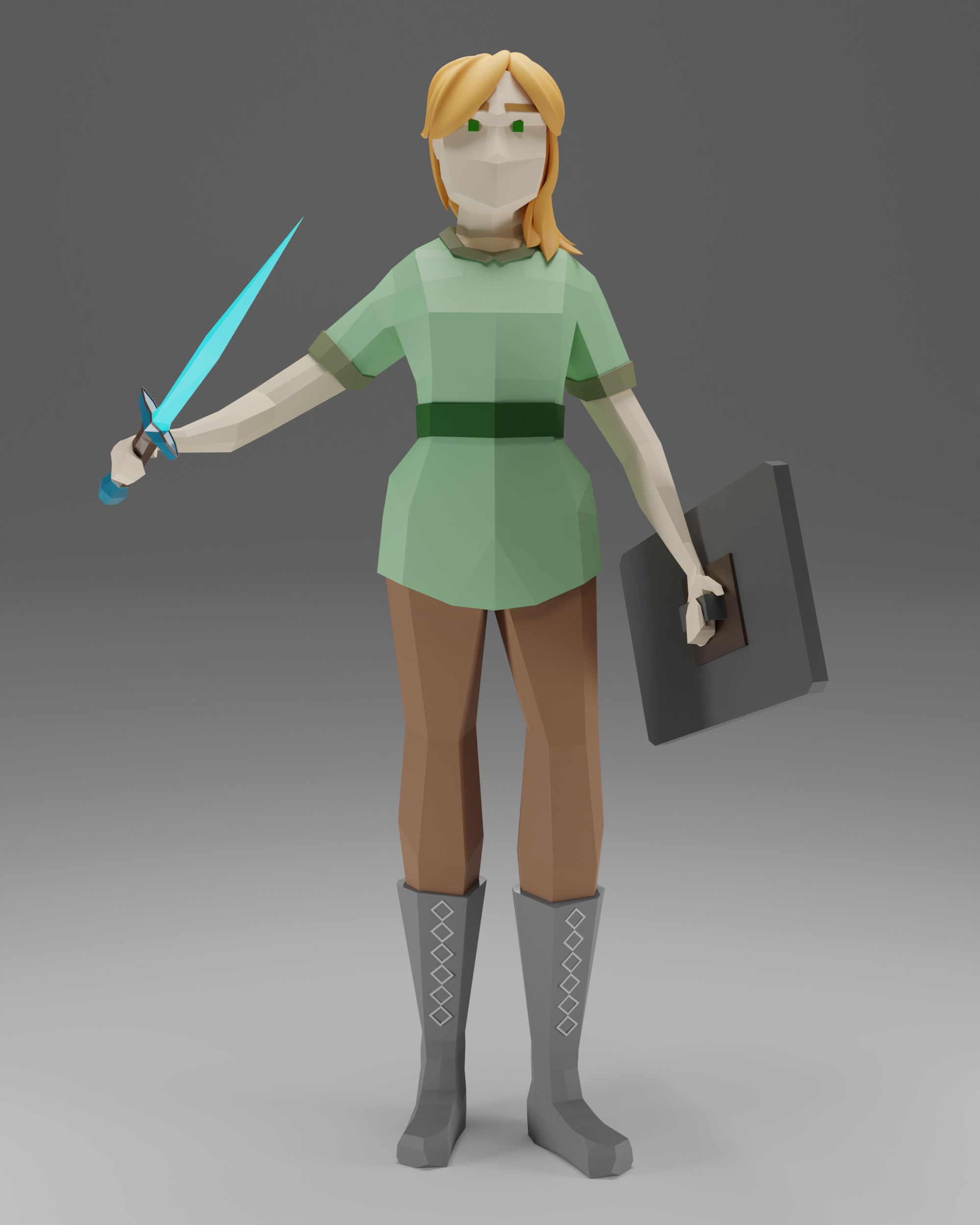 modelo 3d Alex estilizado Minecraft low-poly - TurboSquid 1939459